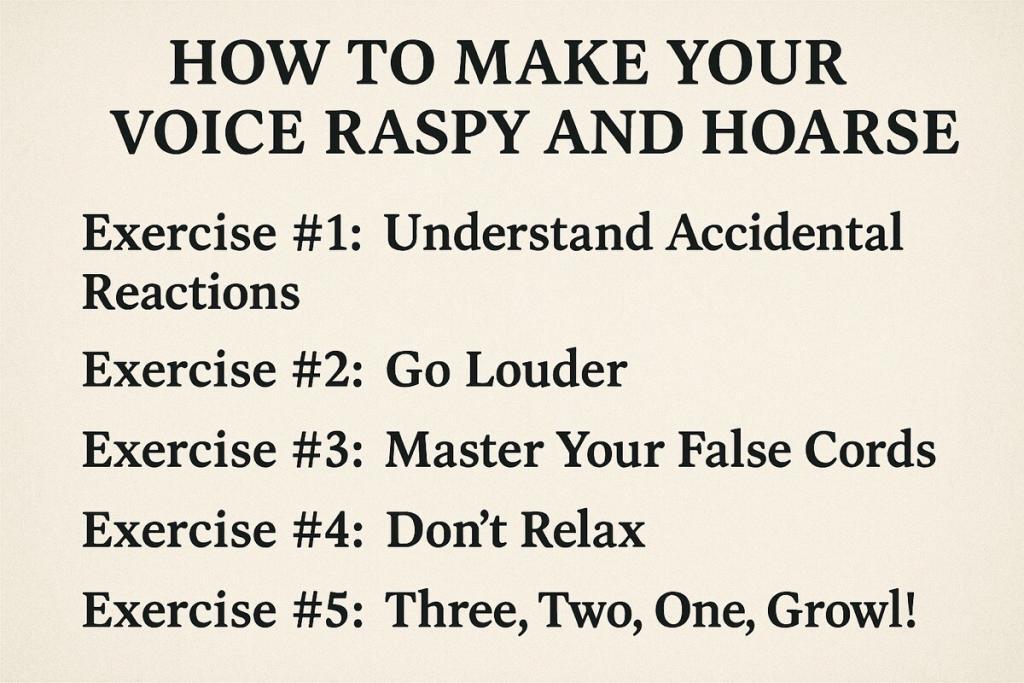 How to Make Your Voice Raspy and Hoarse