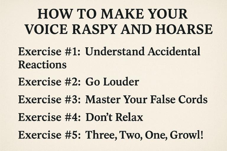 How to Make Your Voice Raspy and Hoarse