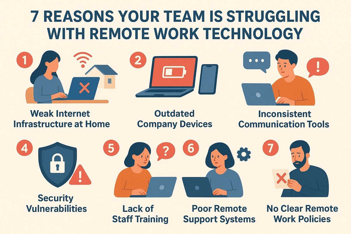 7 Reasons Your Team is Struggling with Remote Work Technology